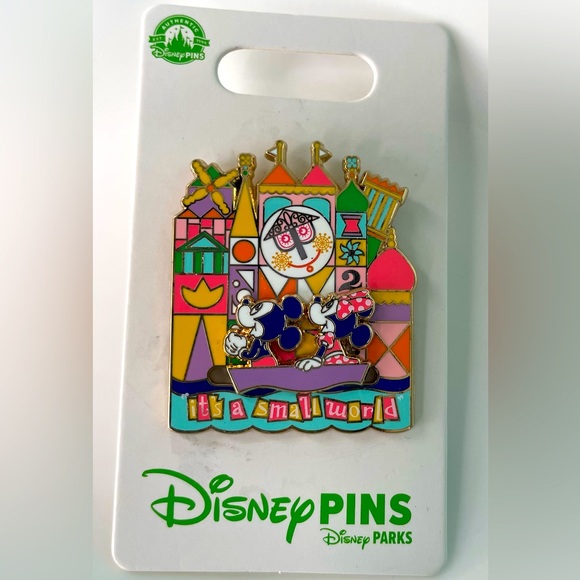 Disney | Accessories | Disney Its A Small World Pin With Mickey Minnie ...